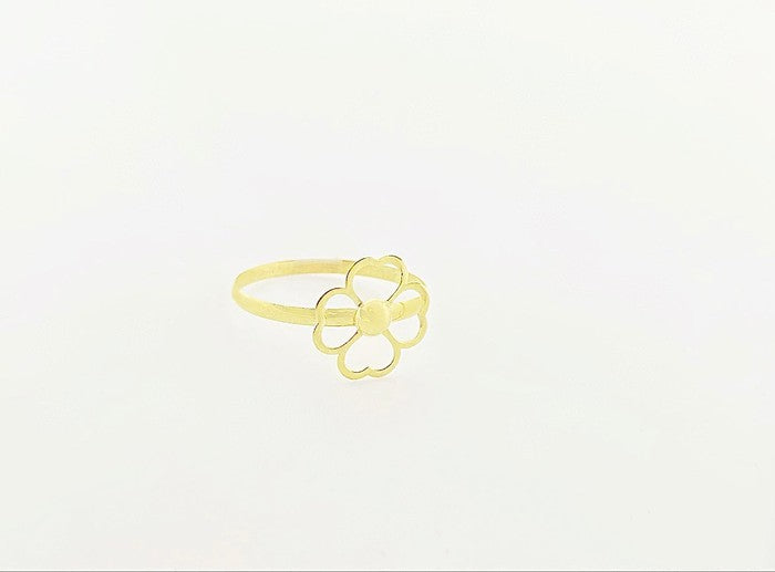 18K Real Gold 4 Heart Flower Ring – Royalgolduae